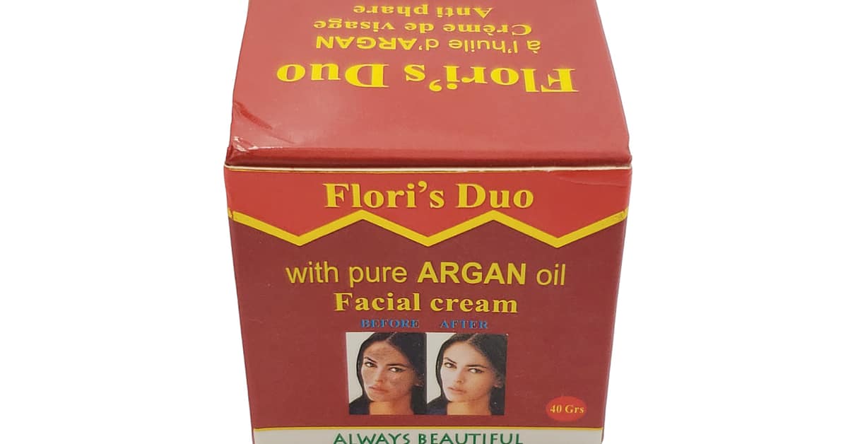 (Pack of 12) Flori's Duo Facial Cream With Pure Argan Oil 40g - Afro Pride
