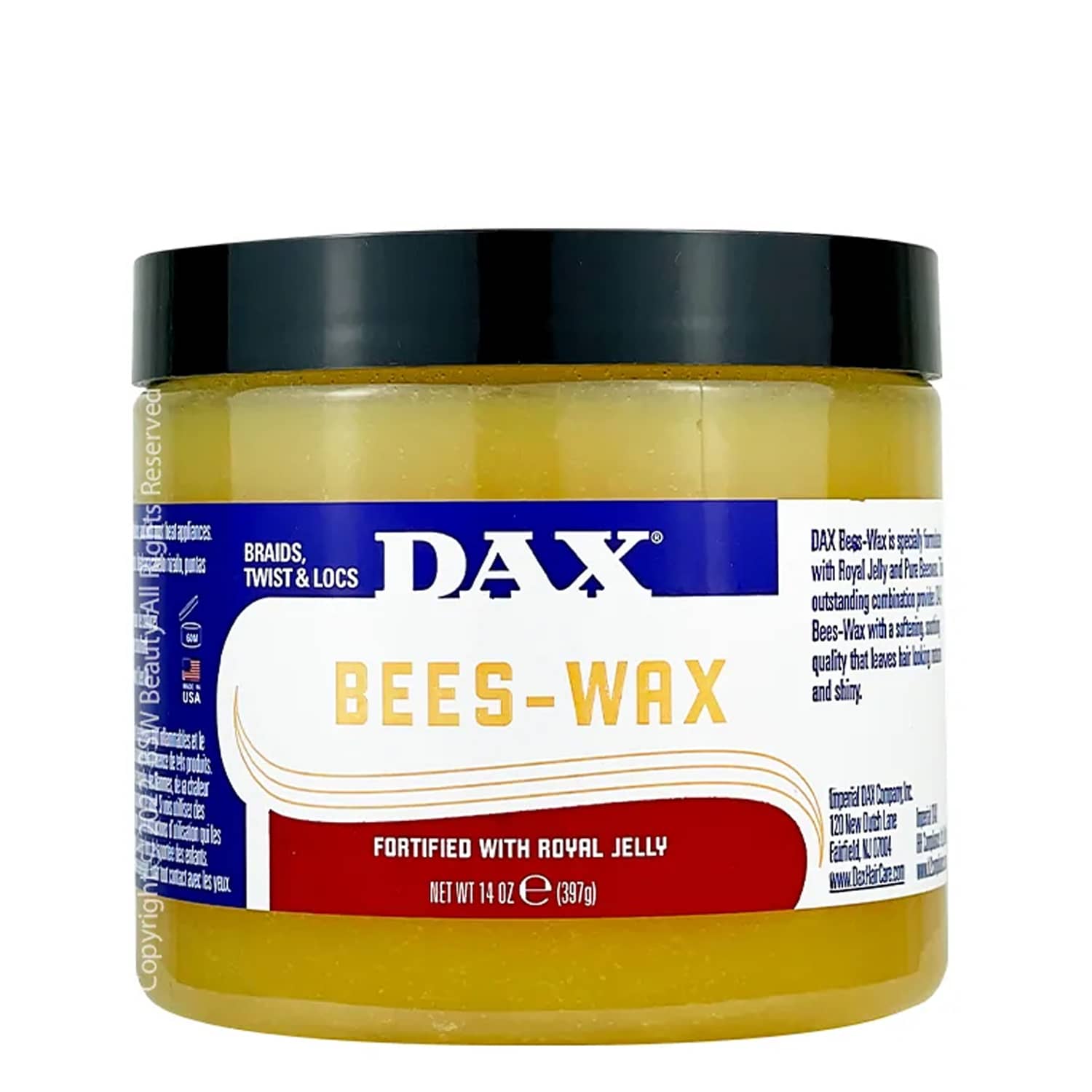 Dax Bees Wax With Royal Jelly 14oz Afro Pride