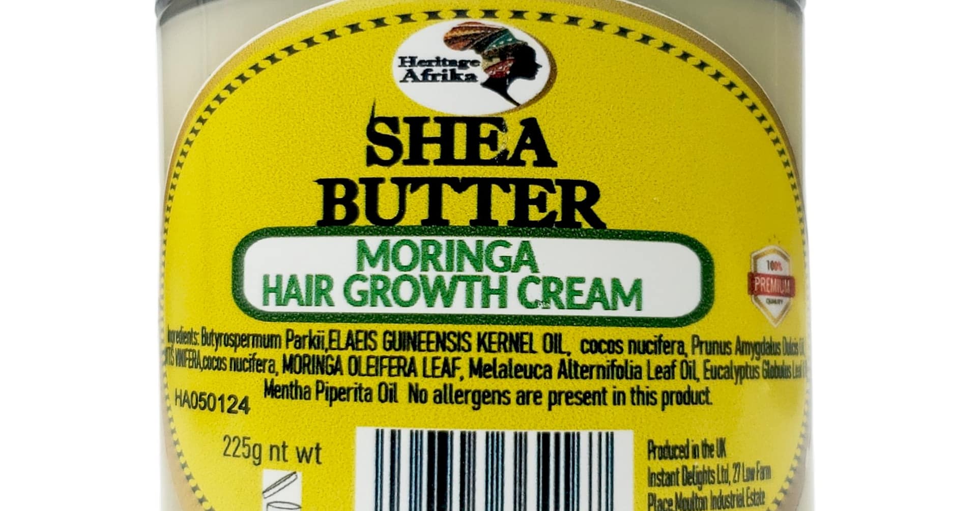 Heritage Afrika Shea Butter Moringa Hair Growth Cream 225g - Afro Pride